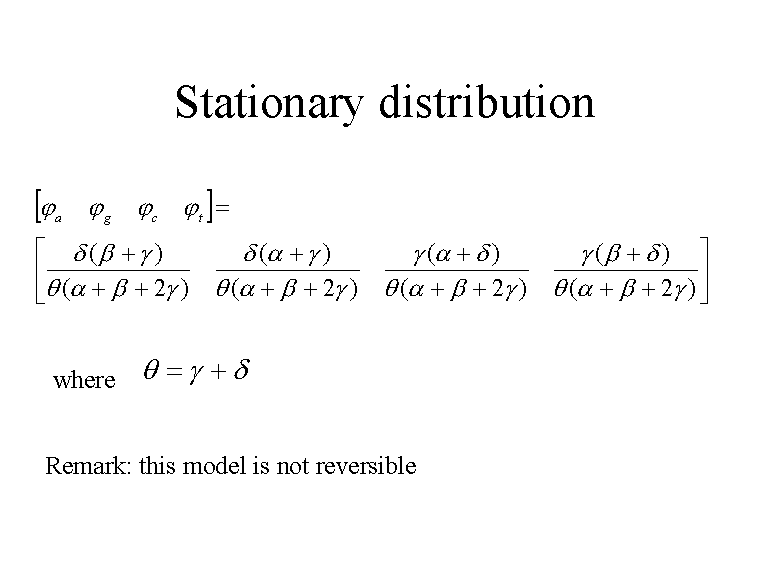 Stationary distribution